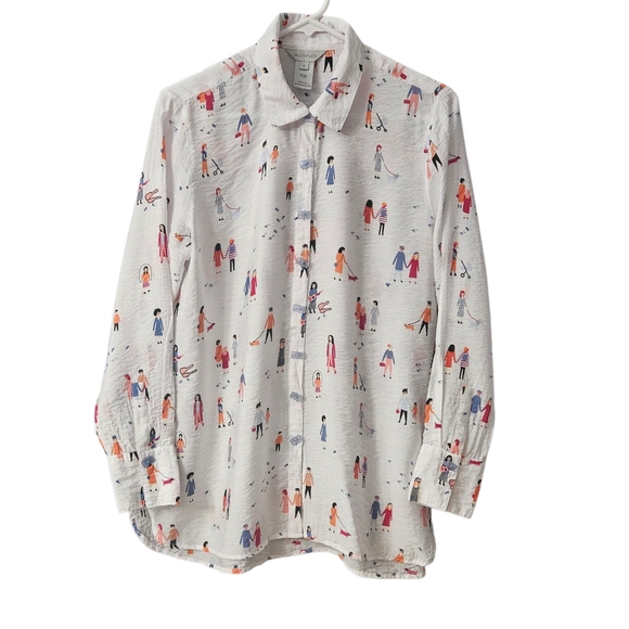 Multiples | Tops | Multiples Button Front Back Shirt Blouse Long Sleeve ...